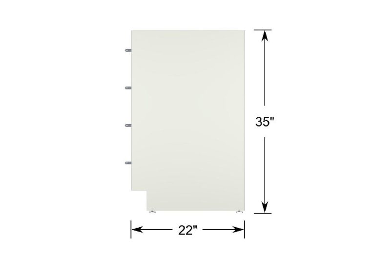 Steel Base Cabinet, 18" Wide x 35" Tall, 4 Drawers