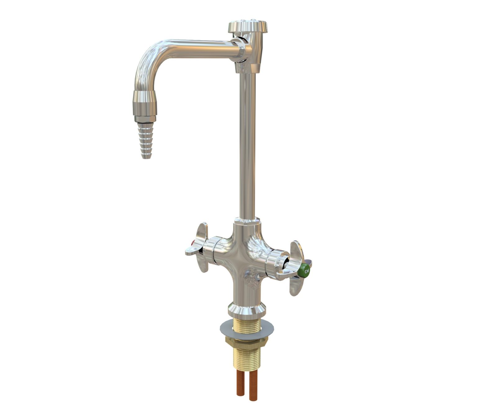 L414VB Deck Mounted Mixing Gooseneck with Vacuum Breaker