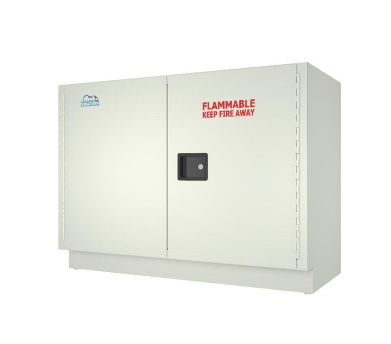 Solvent Storage Fume Hood Base Cabinet, 48" Wide x 35" Tall, 2 Doors